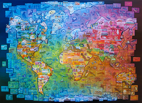 TOUR DU MONDE EN 500 PEINTURES, acrylique de Sylvaine MERLET - Artiste ...